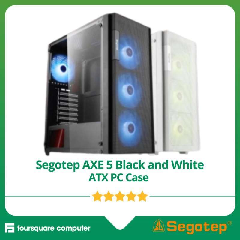 Jual Segotep AXE 5 Black And White Atx Pc Case Casing - Putih Di Seller ...
