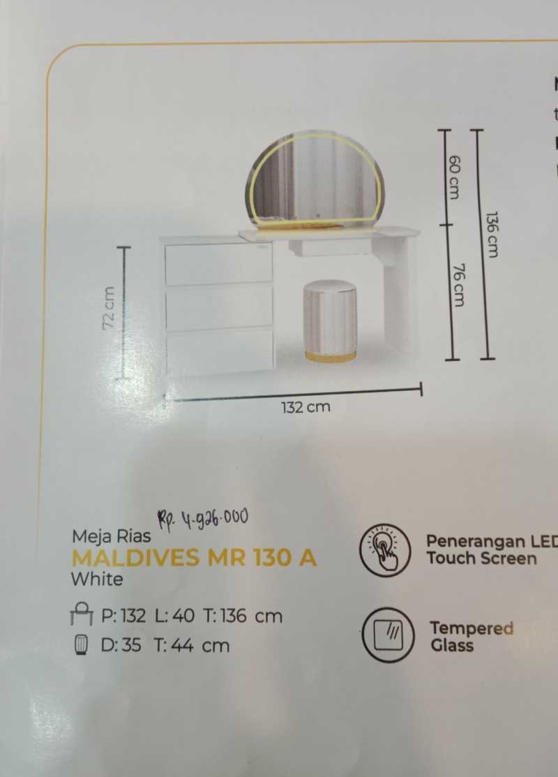Jual Meja Rias Activ Avanti Maldives Mr 130 A Di Seller Margo Murah Baru - Margo Murah Baru ...