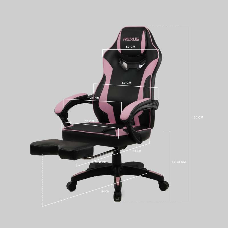 Promo Rexus Rgc-r55 Gaming Chair With Footrest - Kursi Gaming Ergonomis ...
