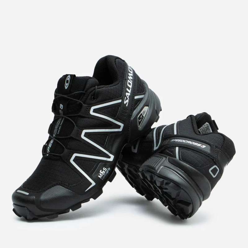 Jual Sepatu Lari Pria Salomon Speedcross 3 Black White (l47588000 ...