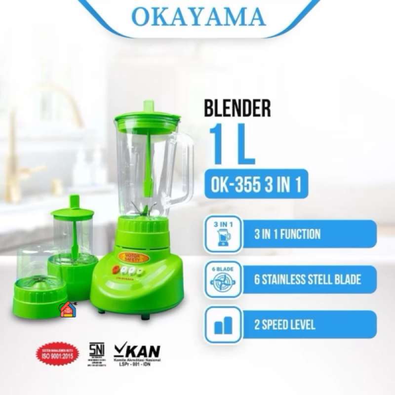 Jual Blender Chopper Okayama Ok 355 / 372 (2 In 1) / Okayama Blender Ok ...