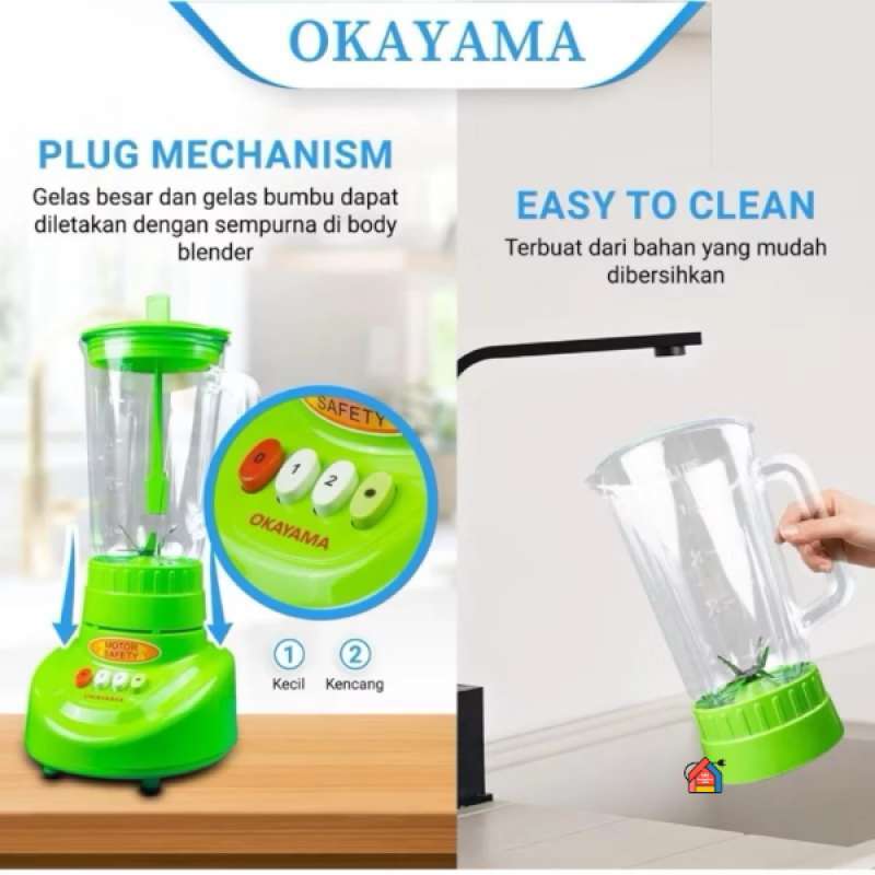 Jual Blender Chopper Okayama Ok 355 / 372 (2 In 1) / Okayama Blender Ok ...