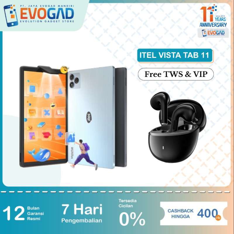 Promo Itel Vista Tab 11 4/128gb - 10.1 Hd+ Ips Display Screen 6000mah - Support Chatgpt Ai ...