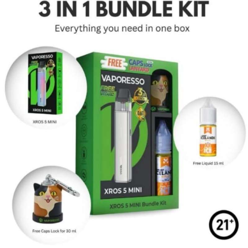 Jual Vaporesso Xros 5 Mini Bundling Pod Kit + Liquid Salt Nic 15ml ...