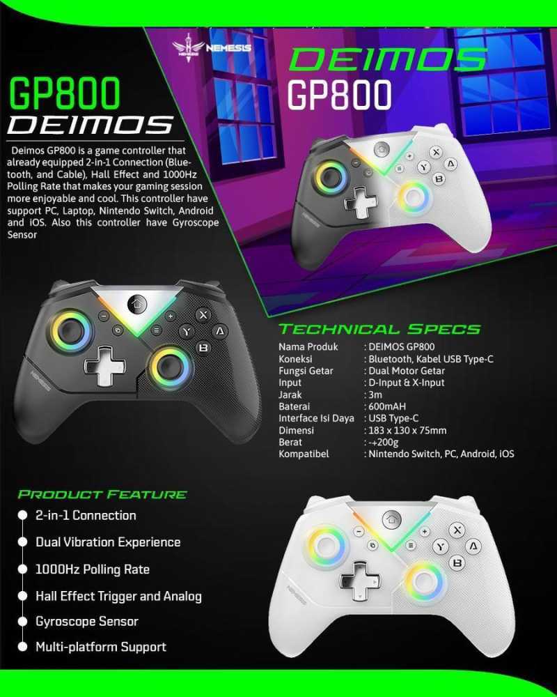 Promo Nyk Nemesis Deimos Gp800 / Gp-800 Gamepad Wireless Connection ...