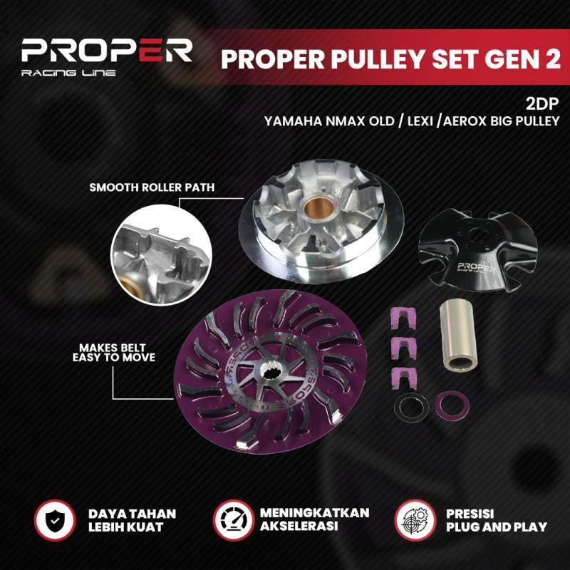 Jual Pulley Set Pully Rumah Roller Proper Racing Line Aerox Nmax 155 ...