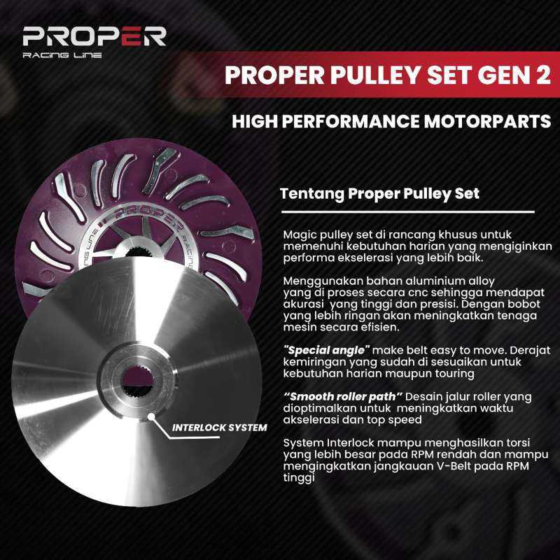 Jual Pulley Set Pully Rumah Roller Proper Racing Line Aerox Nmax 155 ...