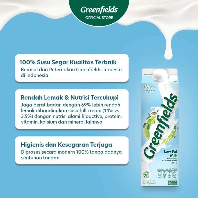 Susu Green Field Low Fat Uht Gratis Ongkir 🏷️ Harga Murah Mei 2026