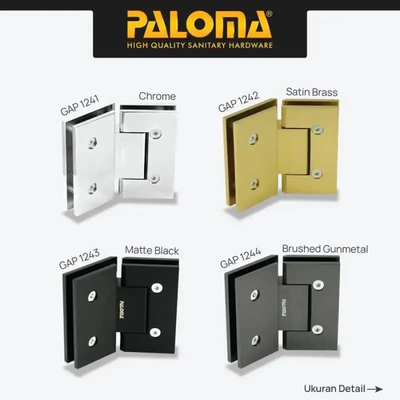 Jual Paloma Gap 1241 1242 1243 1244 Engsel Shower Hinge Pintu Kaca ...