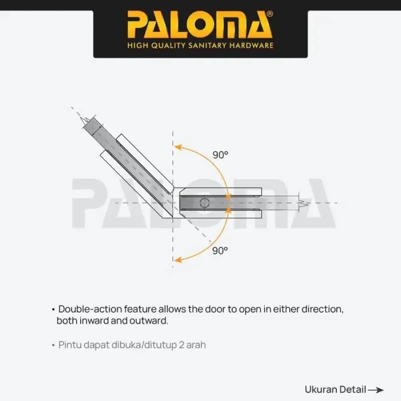 Jual Paloma Gap 1241 1242 1243 1244 Engsel Shower Hinge Pintu Kaca ...