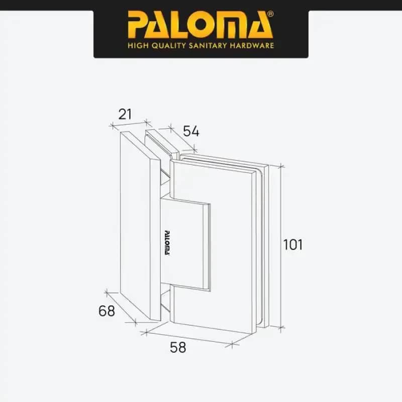 Jual Paloma Gap 1241 1242 1243 1244 Engsel Shower Hinge Pintu Kaca ...