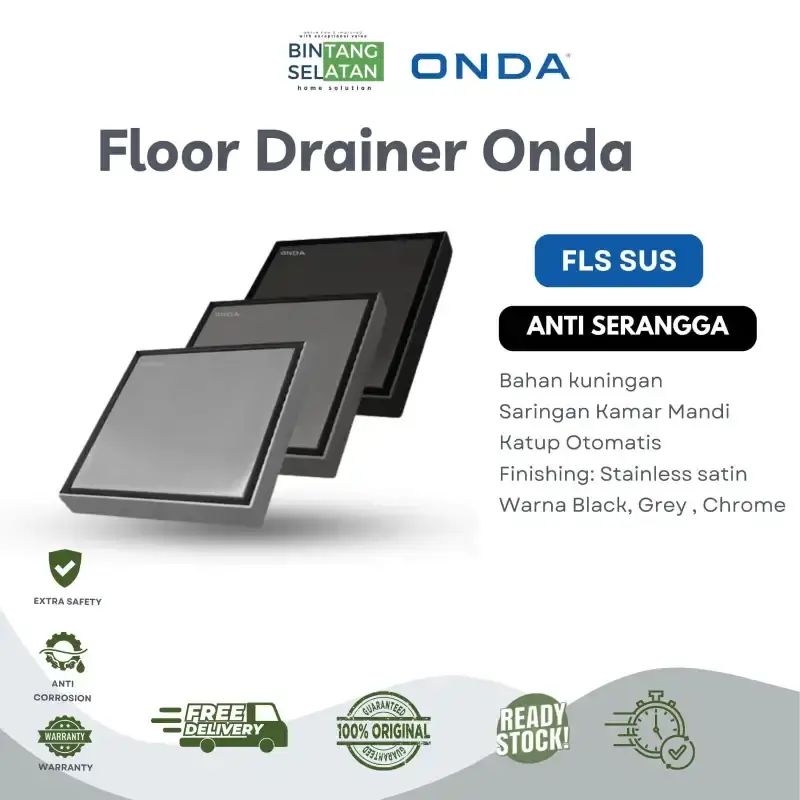 Jual Onda Floor Drain Fls Sus / Grey / Chrome / Sus 304 - Grey Di ...