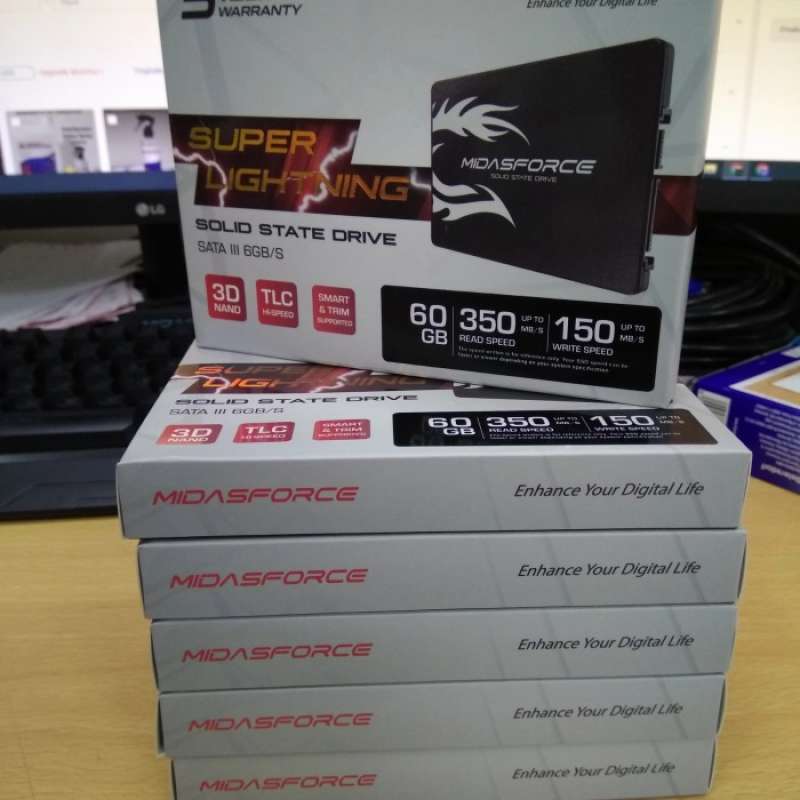 Promo Ssd Midasforce Super Lightning Sata 3 60Gb Diskon 10% di Seller Ghazlan Store - Cengkareng ...