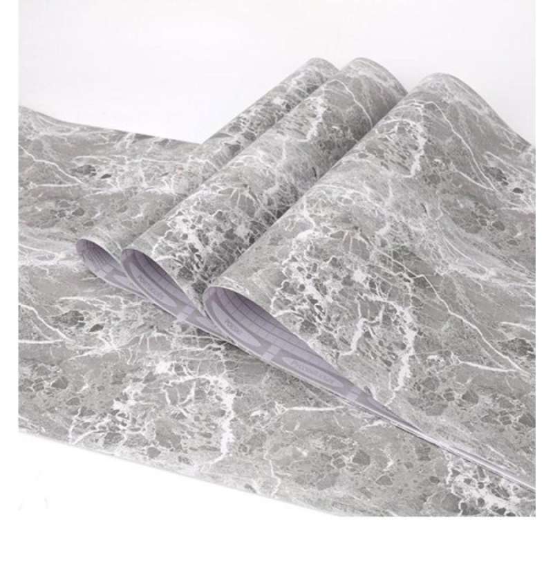 Promo Home Wallpaper Dinding Marmer Grey - 45cm x 10 m Diskon 5% di ...
