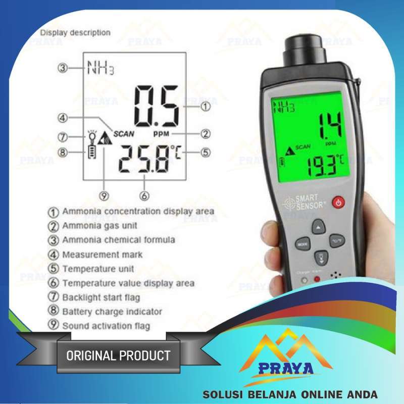 Jual BARU ! Ammonia Gas Detector Smart Sensor AR8500 NH3 Amonia AR-8500 ...