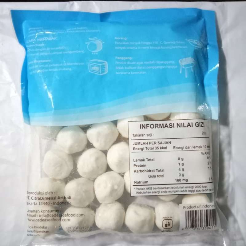Jual Teman Laut Baso Ikan / Bakso Ikan 200gr di Seller Bentang Frozen ...