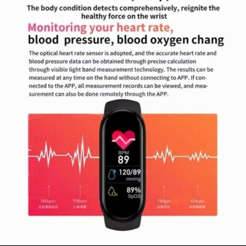 Promo Smartwatch M6 Jam Pintar Oximeter Sp02 Alat Deteksi Jantung ...
