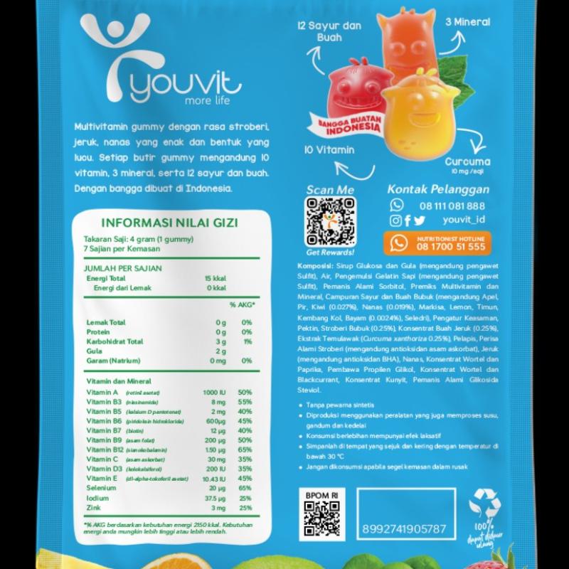 Jual Youvit - Multivitamin Anak Gummy 90 ( 60 + 30 ) Gummies Di Seller ...