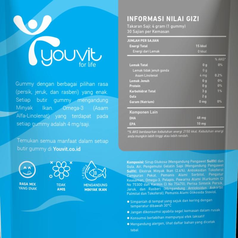 Jual Youvit - Bundling Multivitamin & Omega 3 Anak Gummy 30 Gummies Di ...