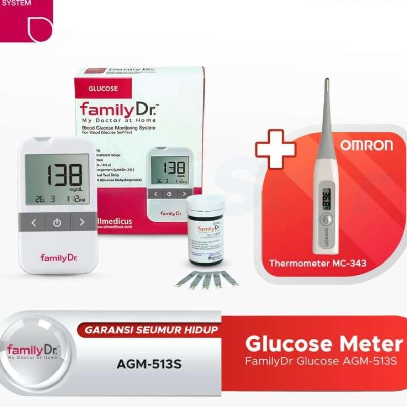 Jual (BUNDLE) FAMILY DR - Glucose Alat Cek Gula Darah + Termometer ...
