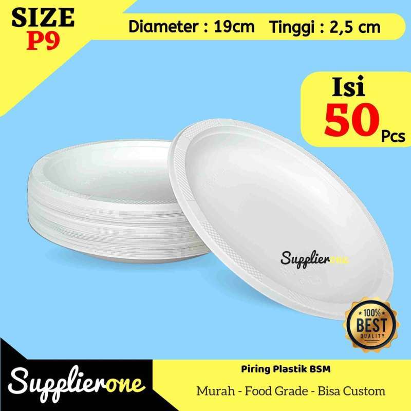 Promo Piring Plastik / Piring Plastik Putih Susu / Piring Plastik ...