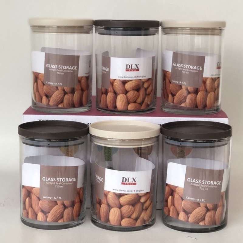 Jual toples kaca canary kedap udara set (6 pcs) ukuran 710 ML di Seller E299 STORE - Kedoya ...