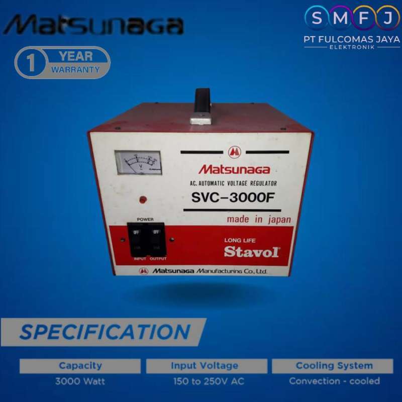Jual Stabilizer 3000 Watt Stavol Matsunaga SVC-3000F Original GARANSI ...