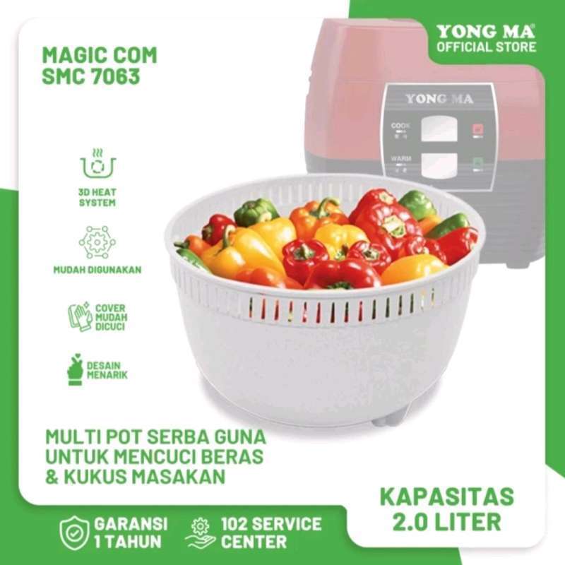 Jual Yong Ma Smc7063 Rice Cooker 2 Liter 400 Watt Yongma Smc 7063 ...