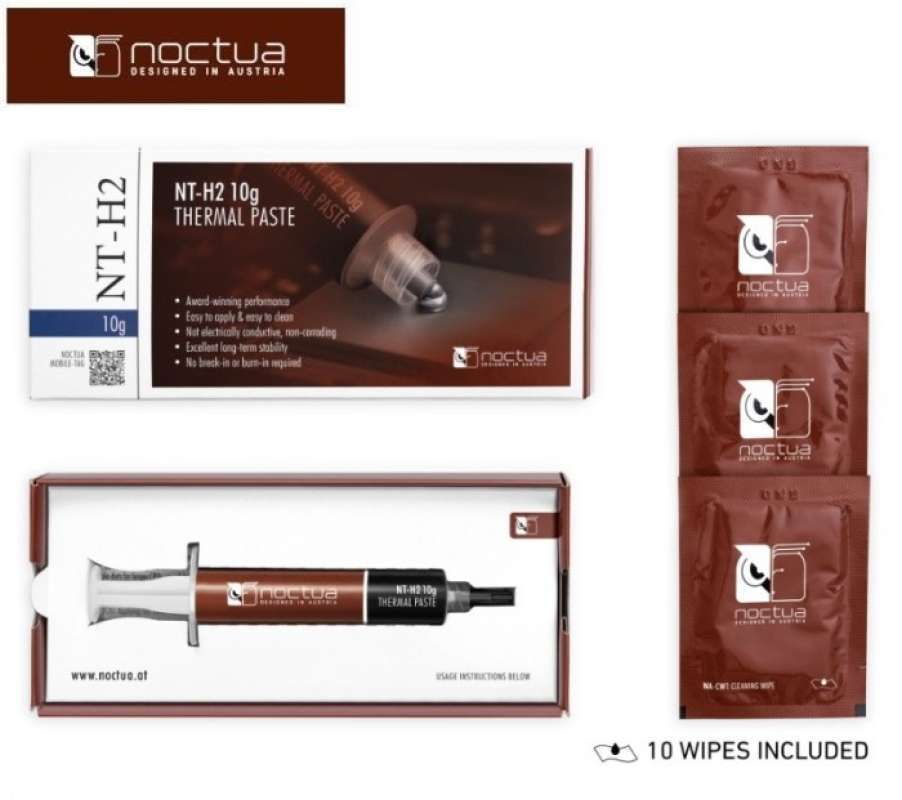 Jual Noctua NT-H2 10g Pro-Grade Thermal Compound Paste incl. Cleaning ...