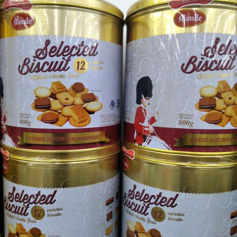 Jual Biskuit Monde Selected 12 Variants Gold Kaleng Bulat 800gr Di ...