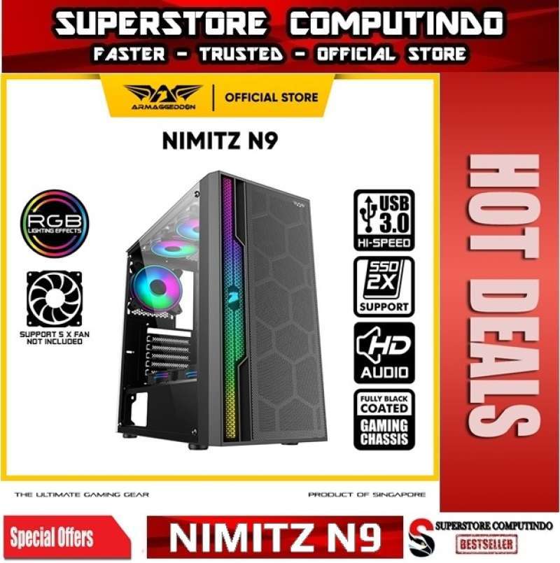 Promo Nimitz N9 ATX Gaming PC Case Tempered Glass Side Panel Diskon 23% di Seller Ulita Store ...