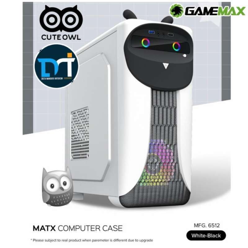 Promo Gamemax Cute Owl ARGB - Fancy Lovely Owl Design m-ATX Gaming Case ...