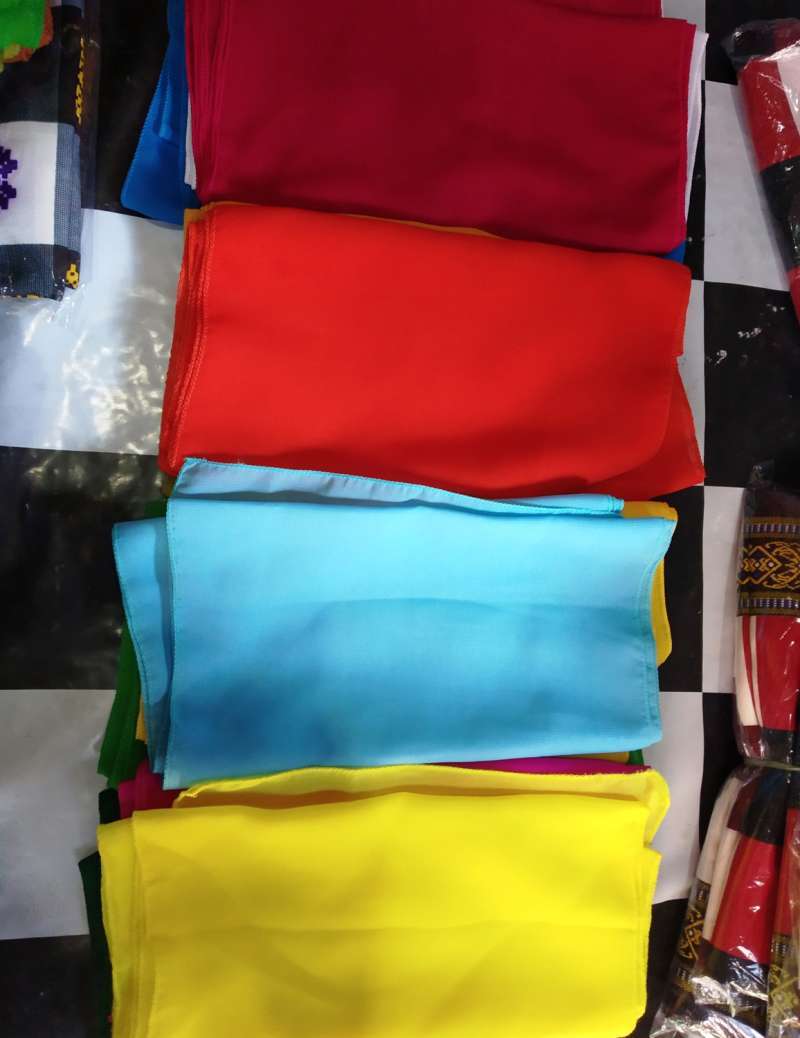 Jual Selendang Kain Sifon Tari Adat Bali - Kuning Lemon Di Seller ...
