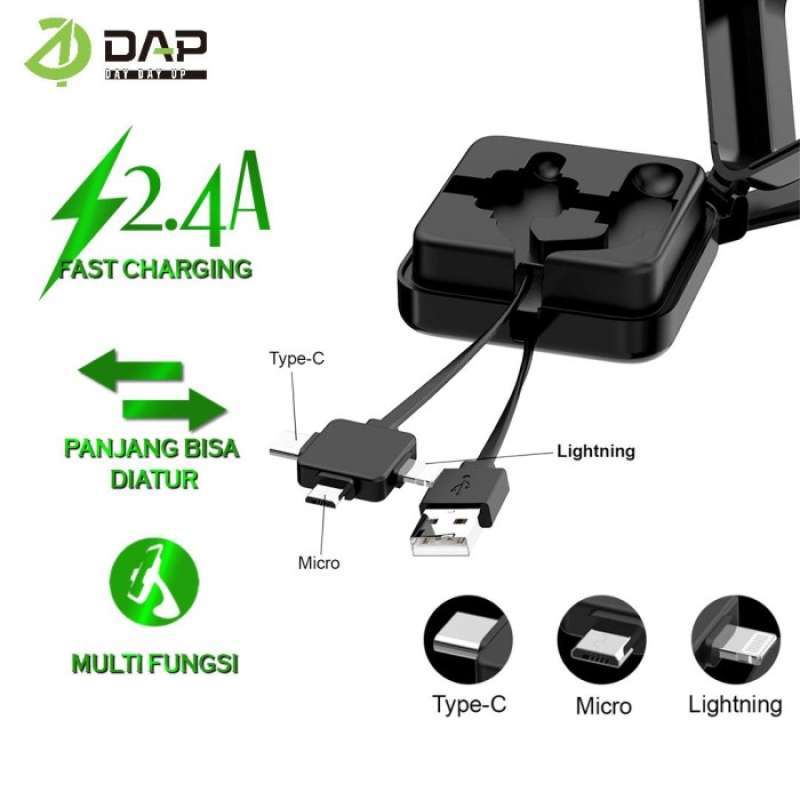 Jual Dap Adapter Charger Multi Fungsi, Fast Charging 3 In 1 - Garansi 1 ...