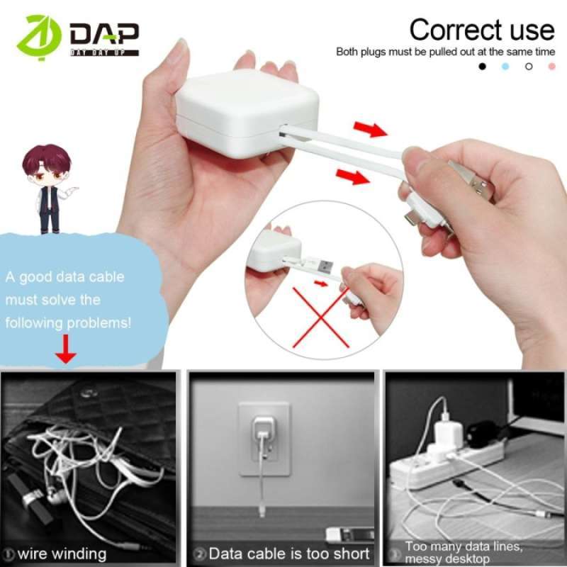 Jual Dap Adapter Charger Multi Fungsi, Fast Charging 3 In 1 - Garansi 1 ...