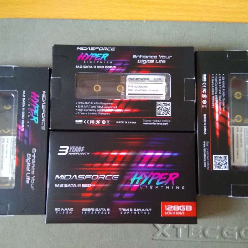 Promo MIDAS M2 SATA M.2 SATA III 2280 128GB MIDASFORCE HYPER LIGHTNING ...
