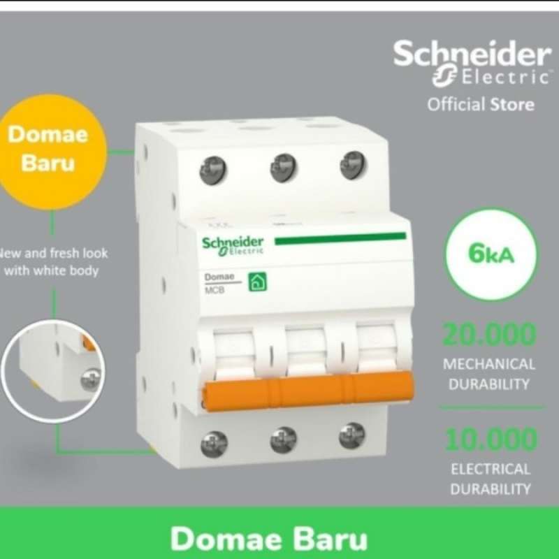 Promo MCB Schneider Domae 3P C32 32A / MCB Schneider 3 Phase C 32 32 ...