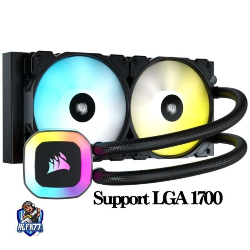 Promo Corsair H100 RGB 240mm Liquid CPU Cooler Processkf Diskon 23% di ...