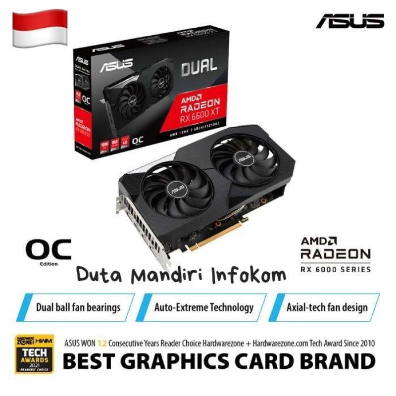 Promo Asus Dual Radeon RX 6600 XT OC Edition 8GB GDDR6 128Bit - Dual ...