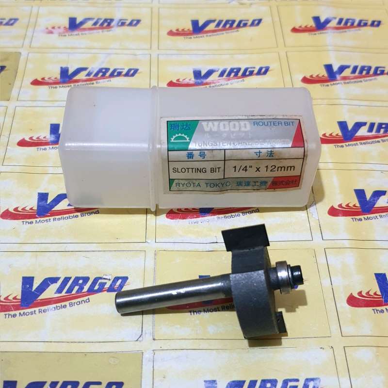 Jual 12mm Mata Profil Router Roter Trimmer Kayu Sloting Bit 1/4 X 12mm ...