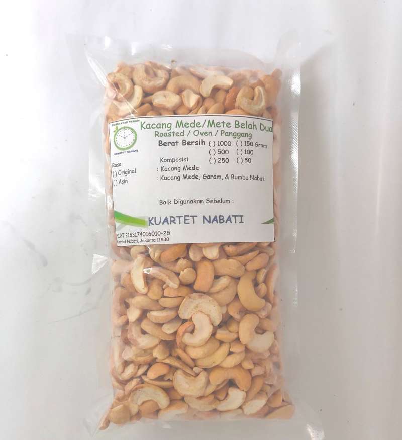 Promo 500gr Kuartet Nabati Roasted Kacang Mede Utuh - Mete Sulawesi ...