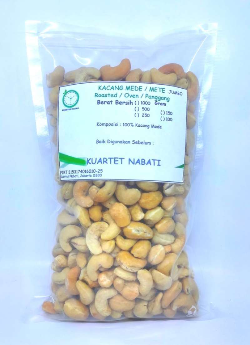 Promo 500gr Kuartet Nabati Roasted Kacang Mede Utuh - Mete Sulawesi ...