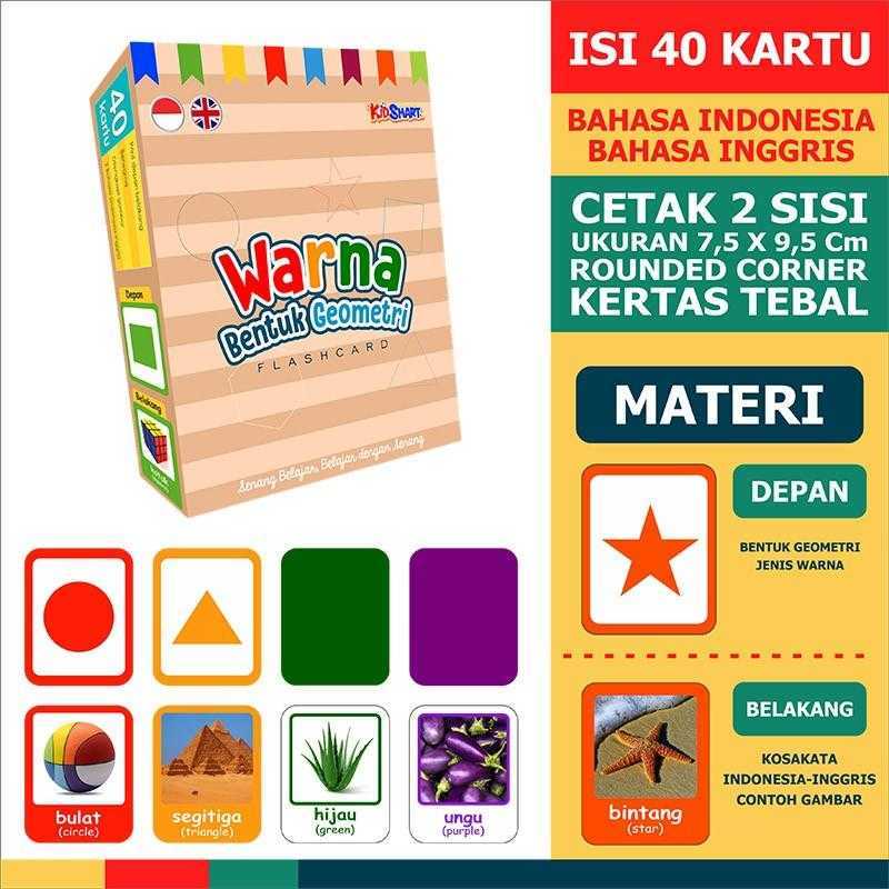 Jual Flashcard Kartu Belajar Seri Bentuk dan Warna di Seller Aba Online ...