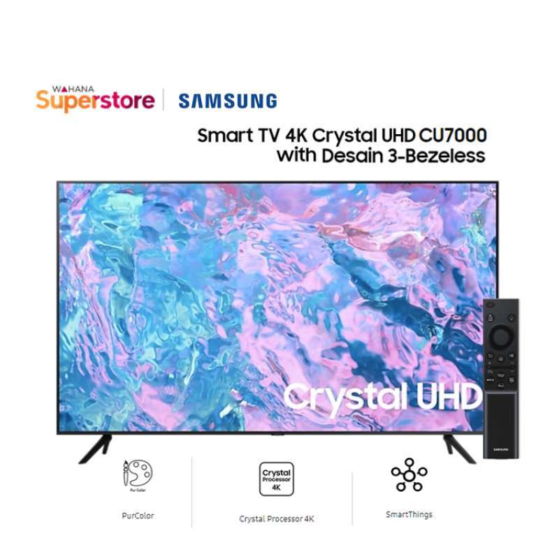 Promo Samsung Crystal UHD 4K LED Smart TV (2022) 50 - 50CU7000 Diskon 5% di Seller WAHANA SUPER ...