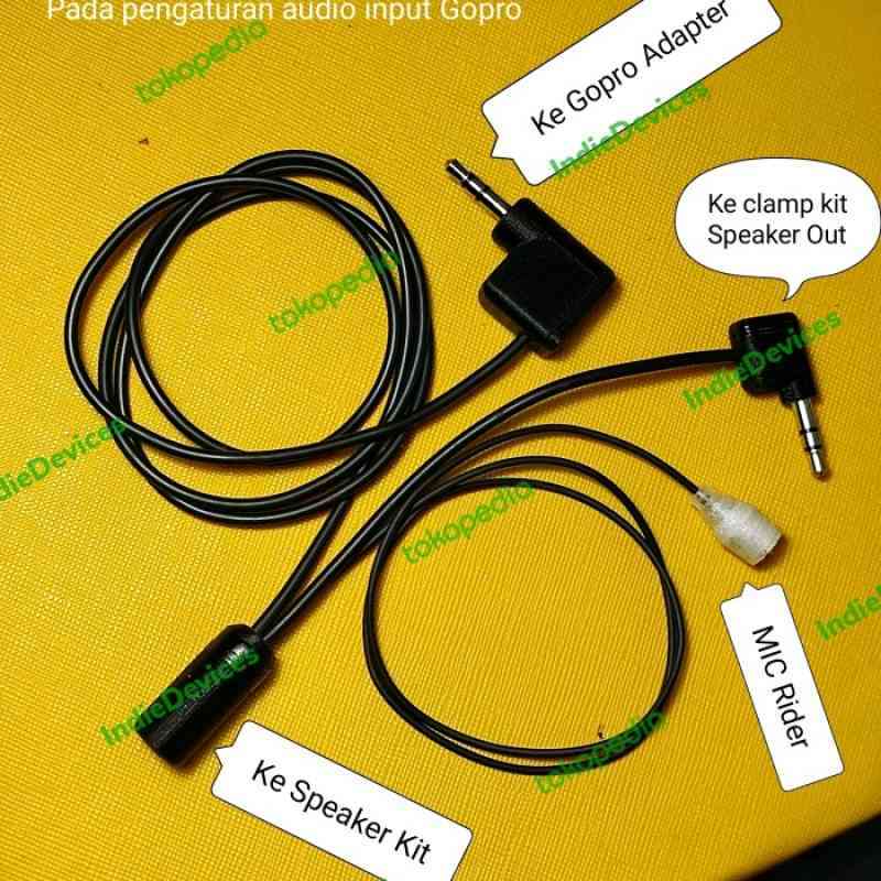 Promo KABEL INTERCOM CARDO PACKTALK MOTOVLOG ACTION CAM MIC ADAPTER ...