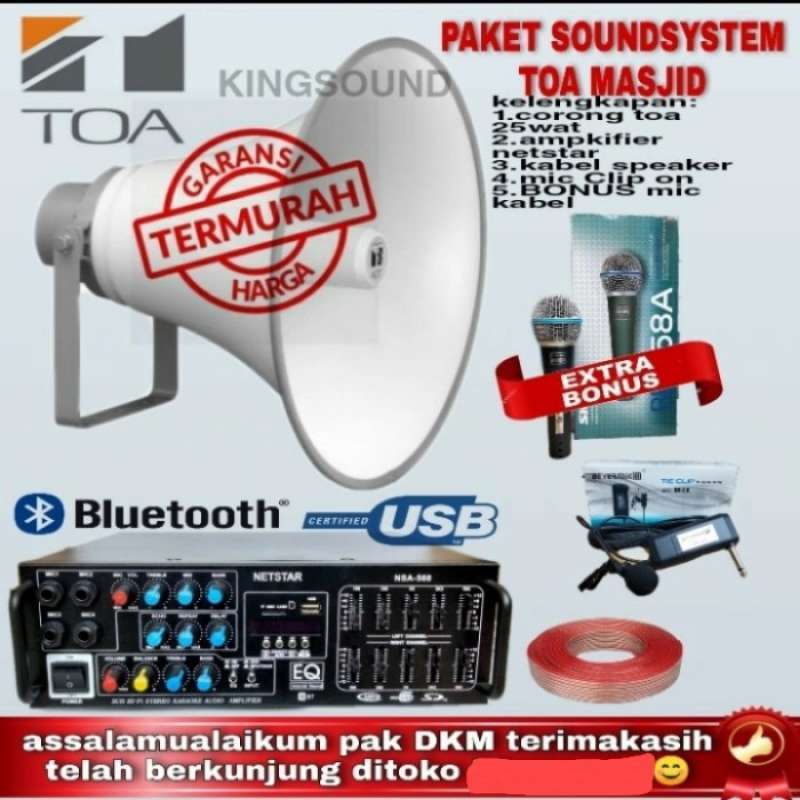 Promo paket soundsystem speaker TOA mesjid super hemat jamaah Diskon 23% di Seller Focus ID ...