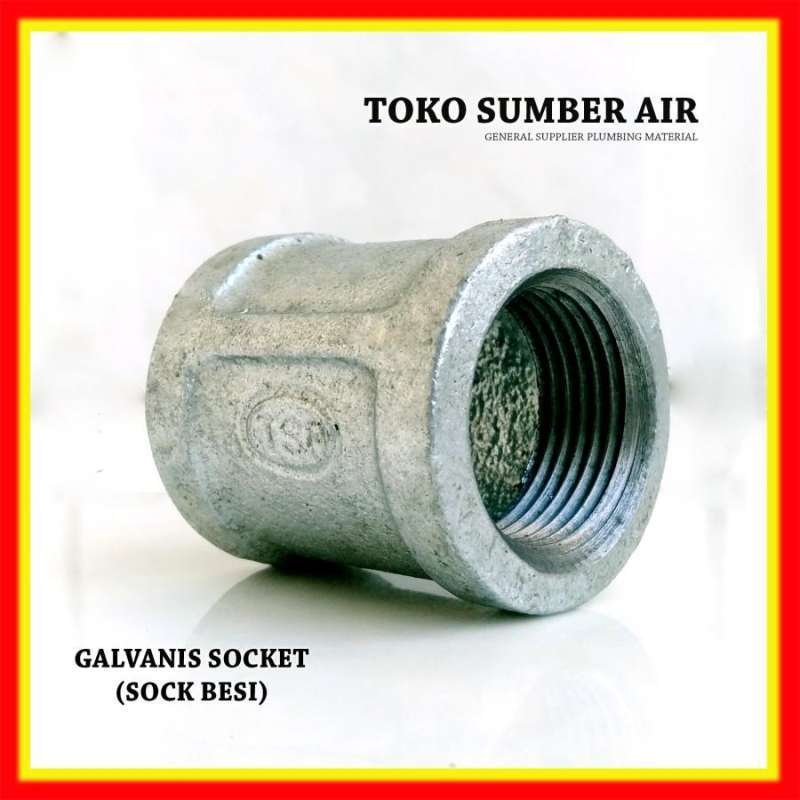 Jual GALVANIS SOCKET 2 1/2 INCHI - SOCK BESI DRAT DALAM di Seller Sumber Air Official Store ...