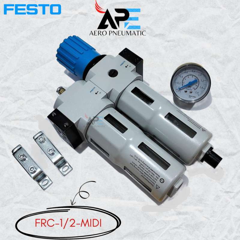 Jual AIR UNIT / AIR FILTER REGULATOR LUBRICATOR FESTO FRC-1/2-D-MIDI di ...