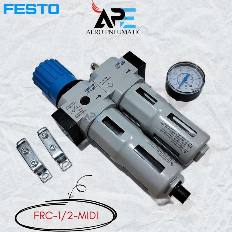 Jual AIR UNIT / AIR FILTER REGULATOR LUBRICATOR FESTO FRC-1/2-D-MIDI di ...