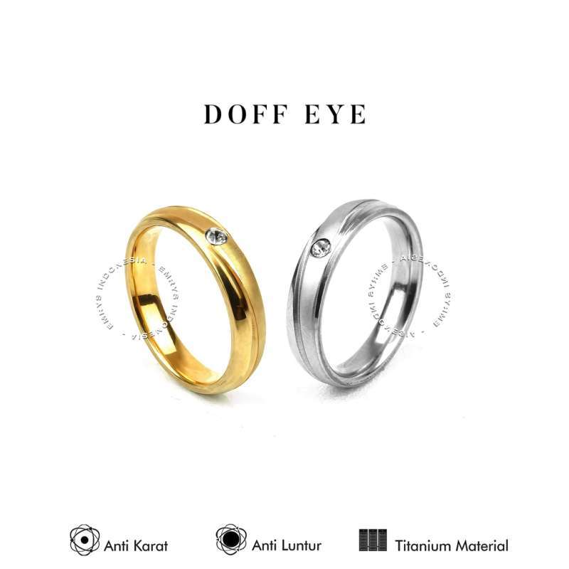 Jual Emrys Simple Ring DOFF EYE Titanium Anti Karat Cincin Titanium ...
